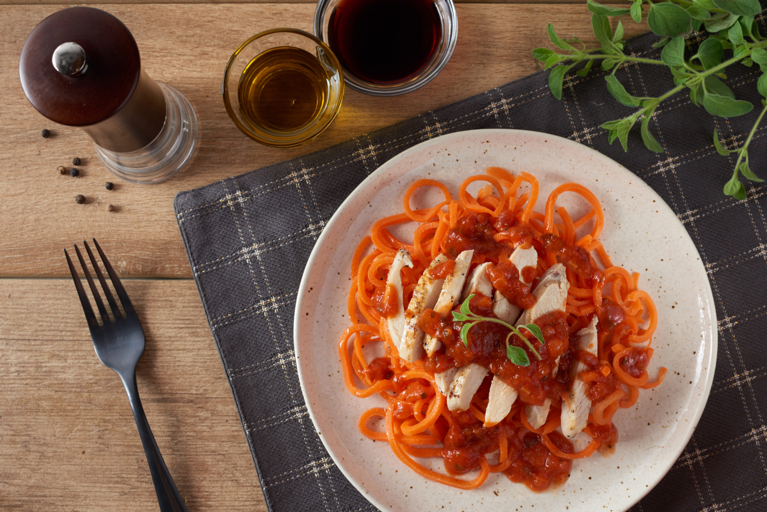Carrot Spirals with Grilled Chicken and Marinara - Green Giant