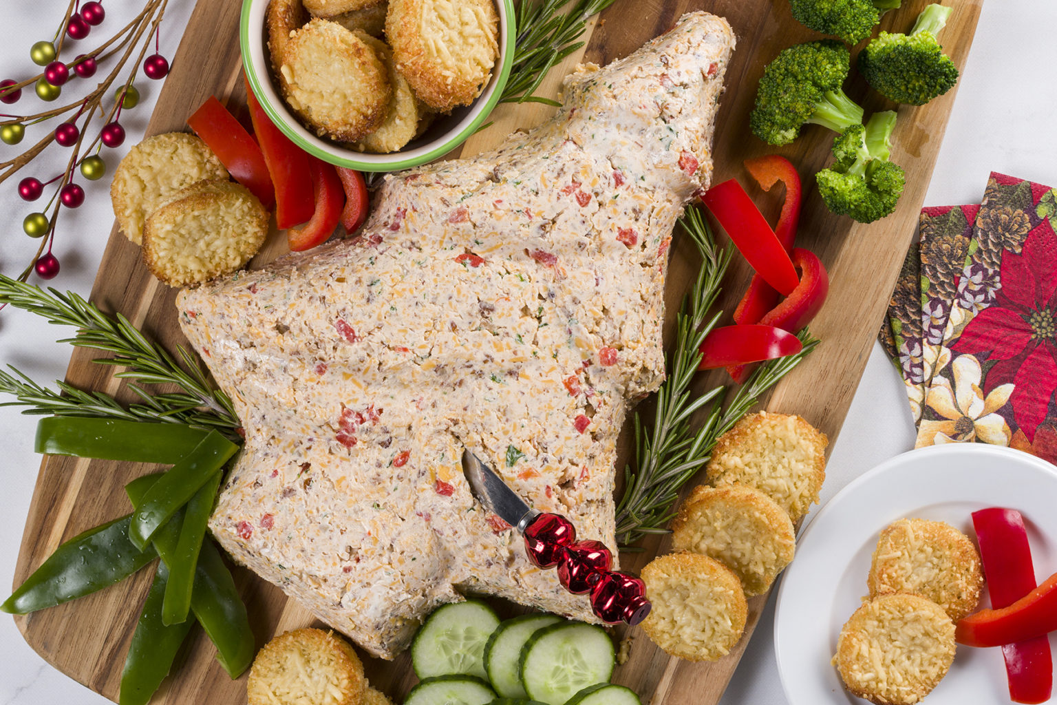 Christmas Tree Cheese Spread - Easy Home Meals