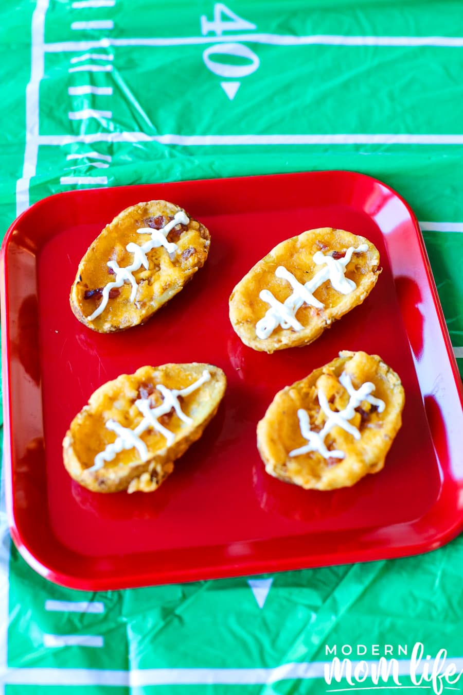 Game Day Football Potato Skins | Easy Home Meals & A Modern Mom Life