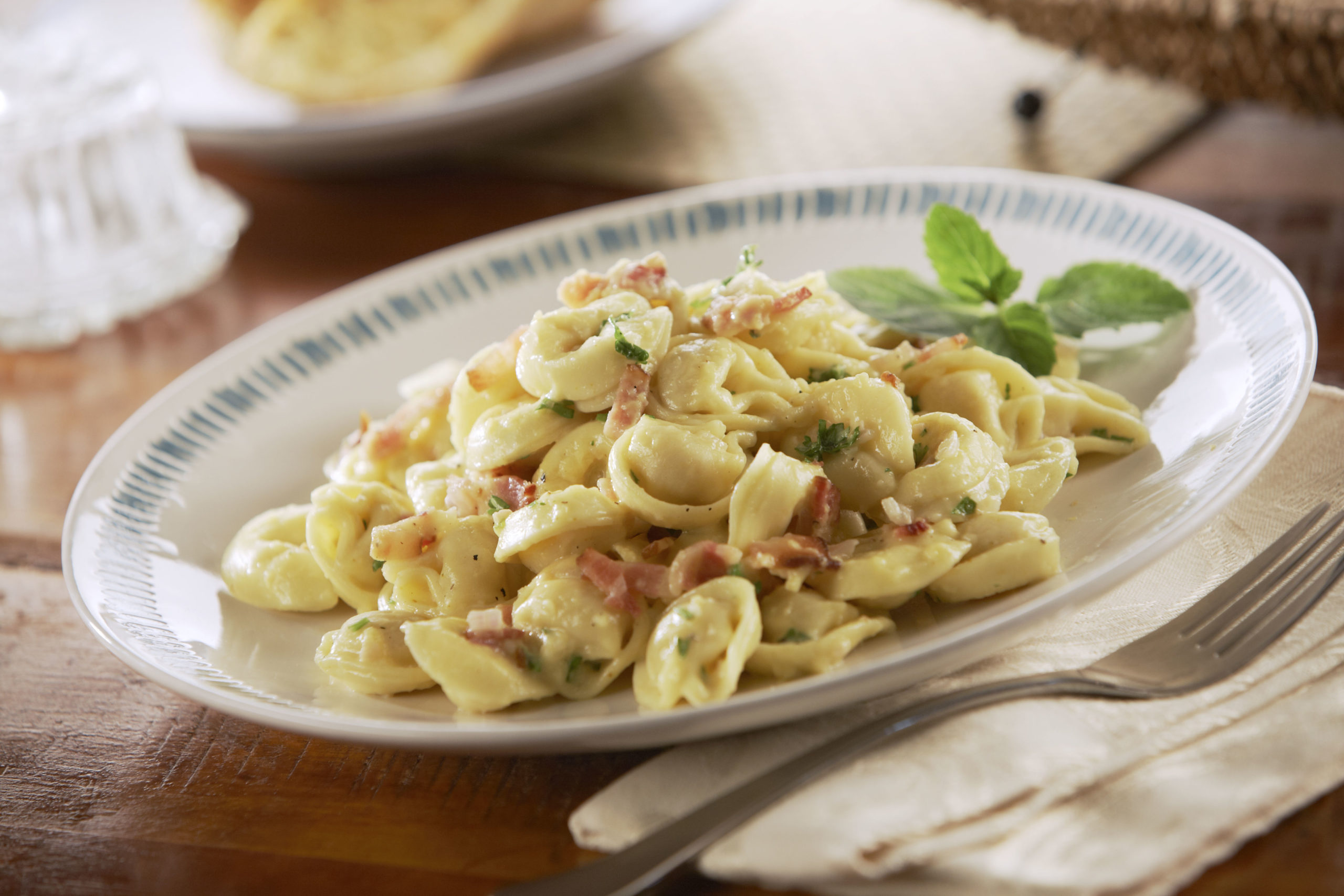 Cheese Tortellini Carbonara - Easy Home Meals