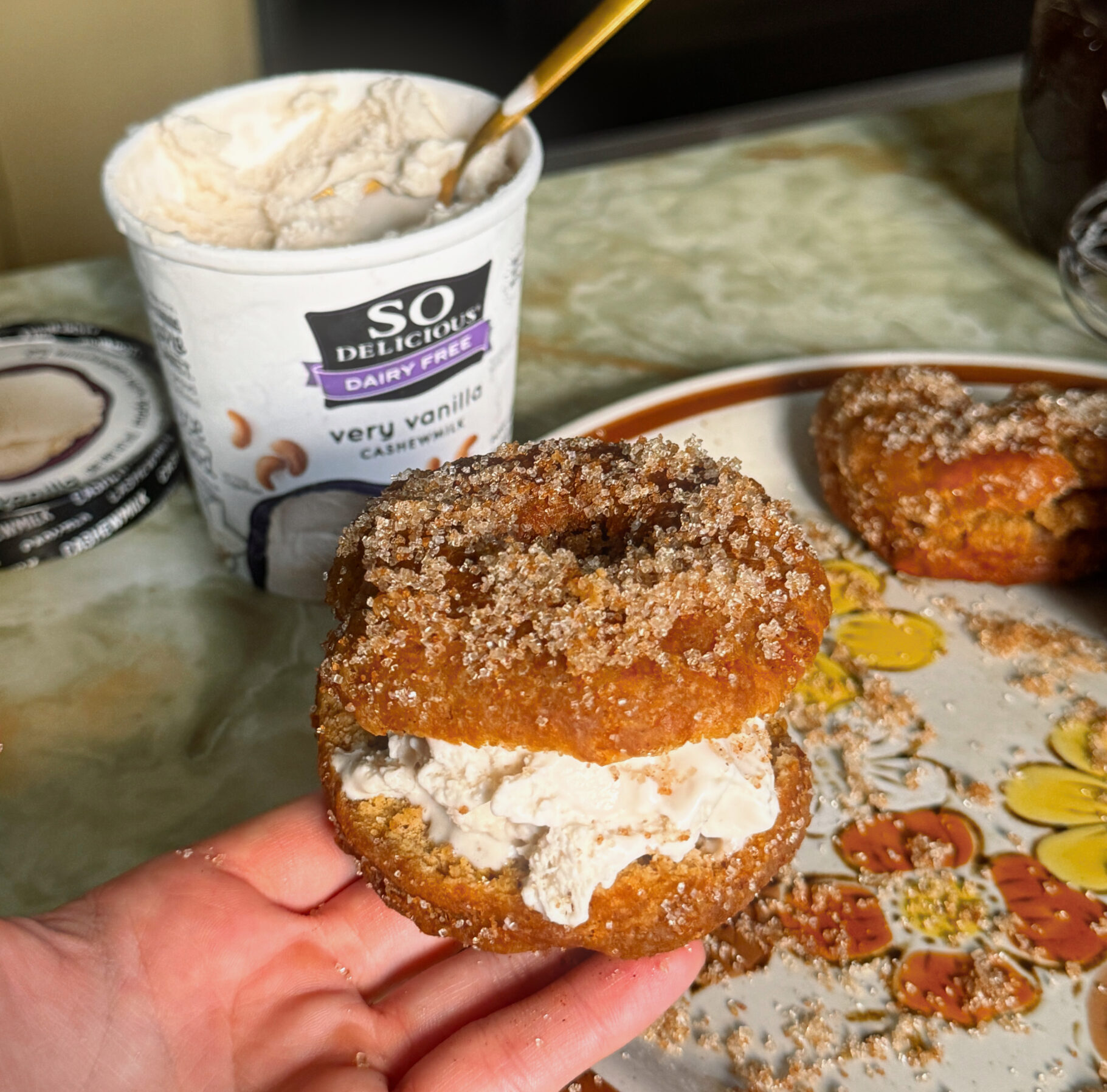 Brown Butter Apple Cider Donut Ice Cream Sandwiches | Easy Home Meals