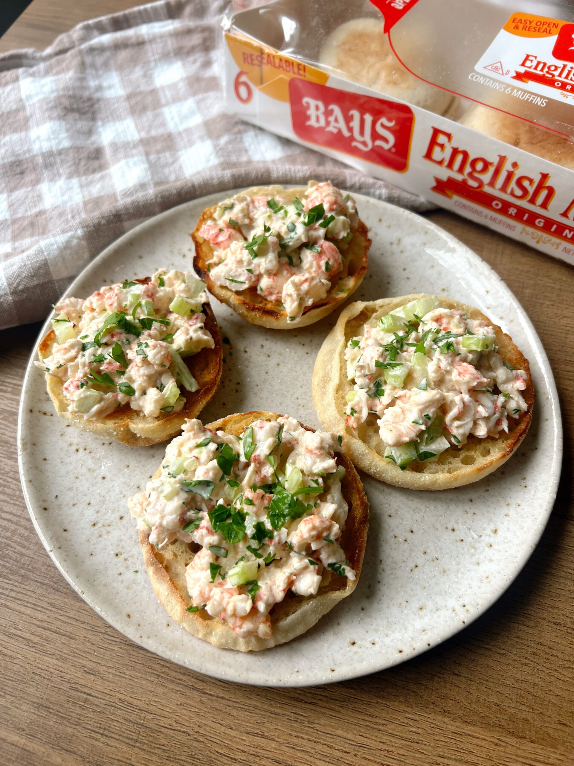 Lobster Roll on English Muffins | Easy Home Meals